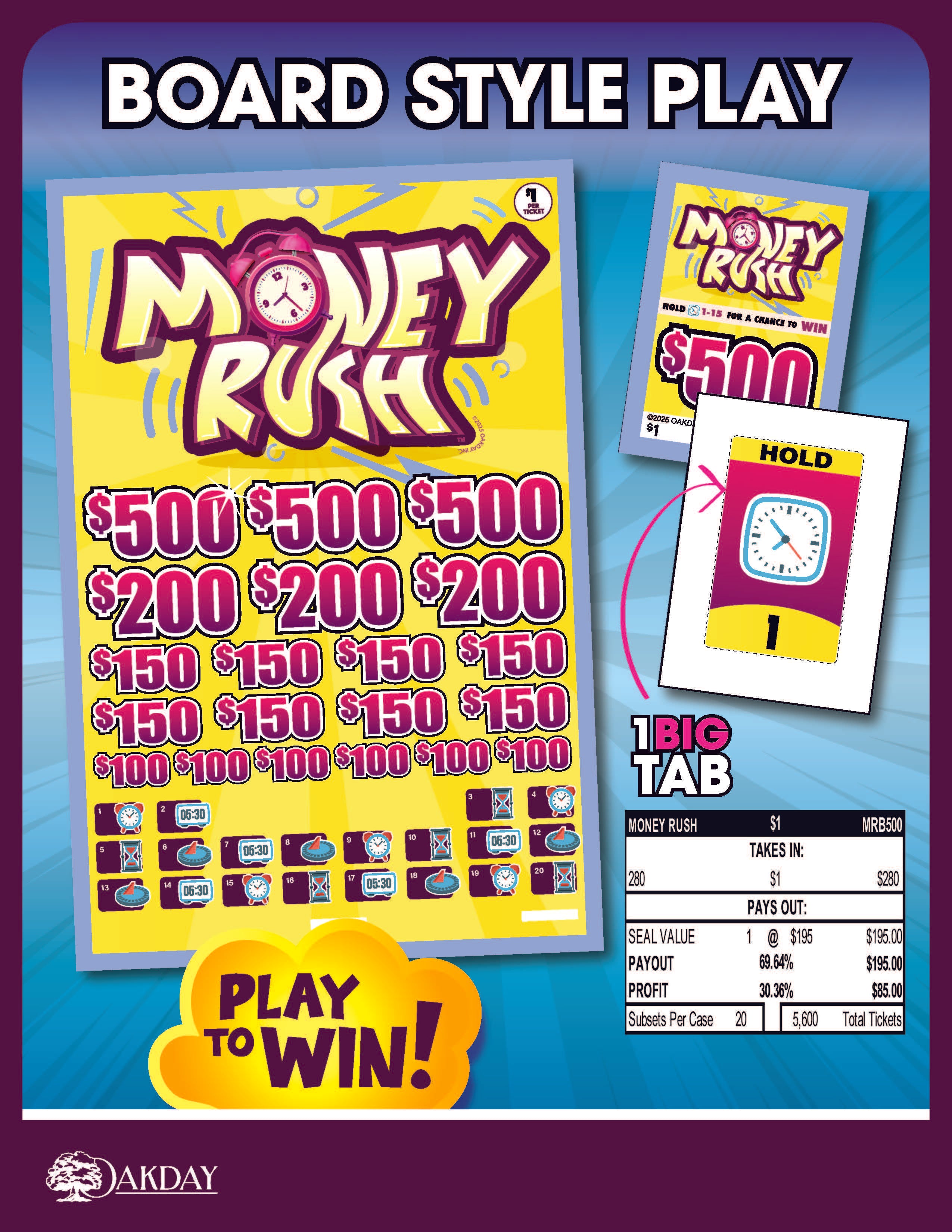 Money Rush 280ct Subset Bonus Board Pull Tabs – YoungCoLLC