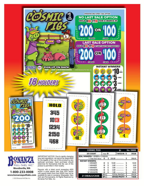 Cosmic Pigs 372ct Seal Game Pull Tabs – YoungCoLLC
