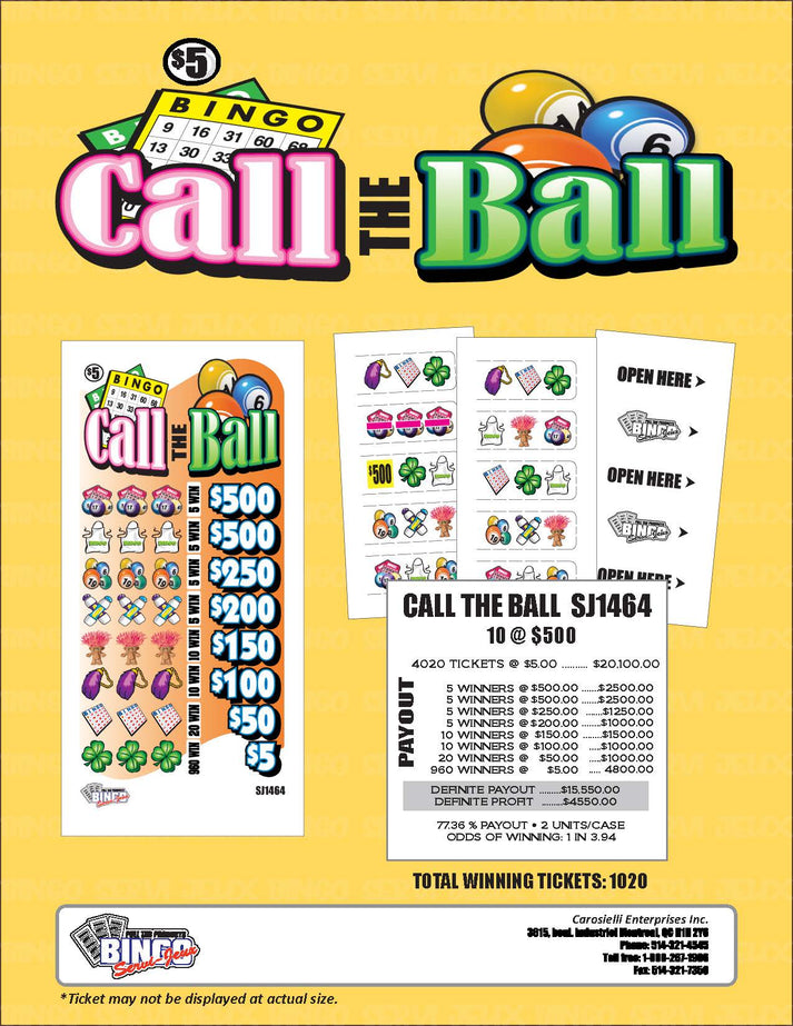 Call The Ball $5 4020ct Instant Pull Tabs – YoungCoLLC