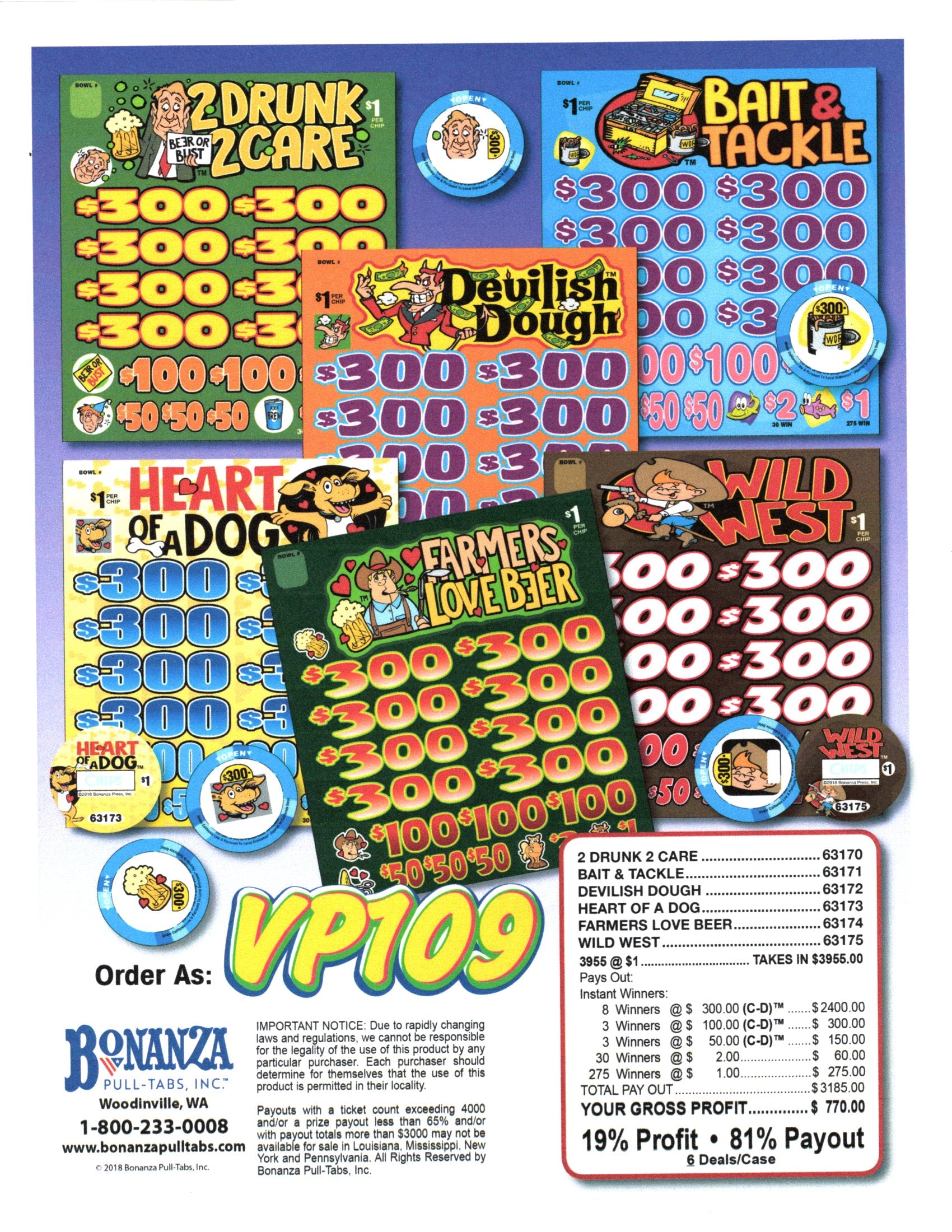 YoungCo Enterprises LLC | Wholesale Pull Tabs – YoungCoLLC